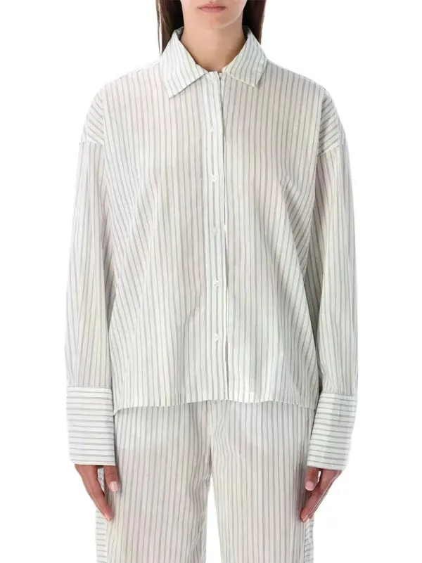 Calvin Klein Pinstripe Shirt - White