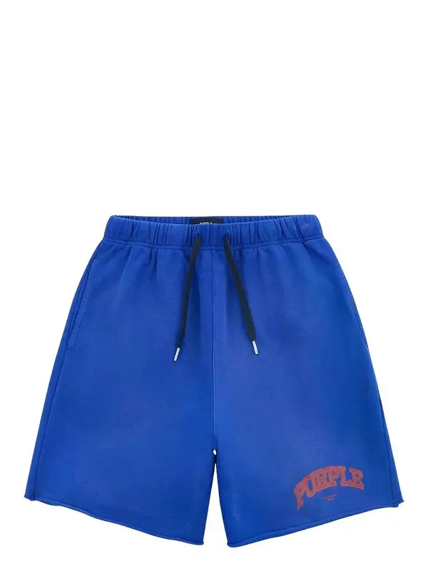 PURPLE BRAND Marvin Logo-print Shorts - Blue