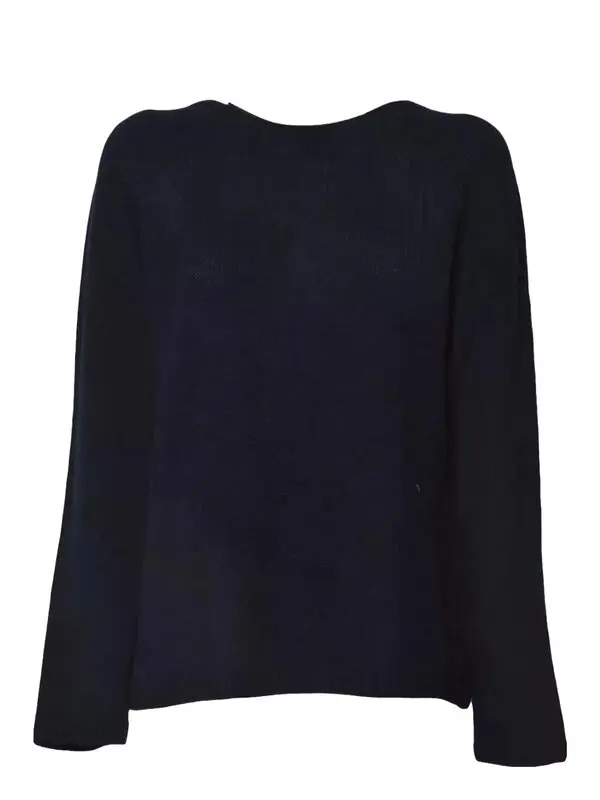 Max Mara Long-sleeve Wool-blend Sweater - Black