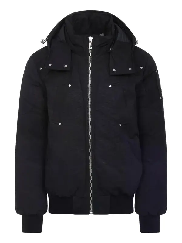 Moose Knuckles Hooded Down Jacket - Black