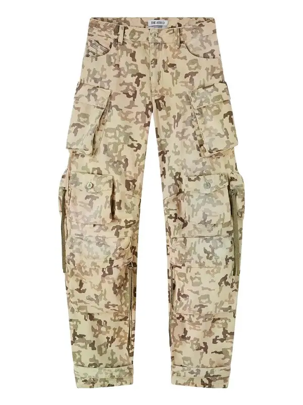 Attico Camouflage Cargo Trousers - Neutrals