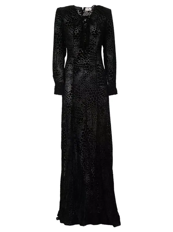 Elisabetta Franchi Patterned Long-sleeve Dress - Black