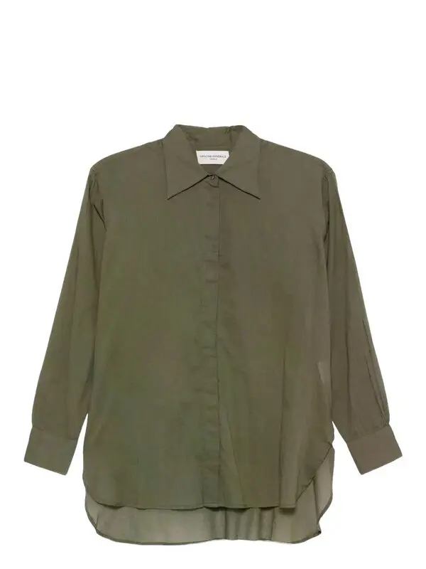 Officine Générale Concealed-fastening Shirt - Green