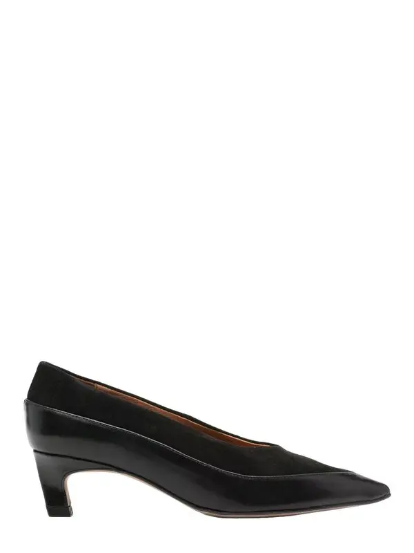 ANGEL ALARCON 40mm Suede And Leather Pointed-toe Pumps - Black