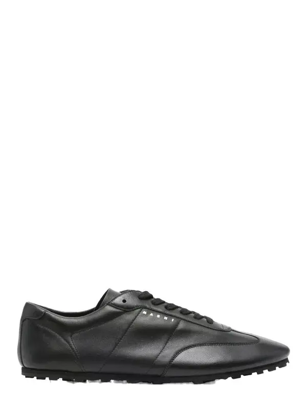 Marni Leather Lace-up Sneakers - Black