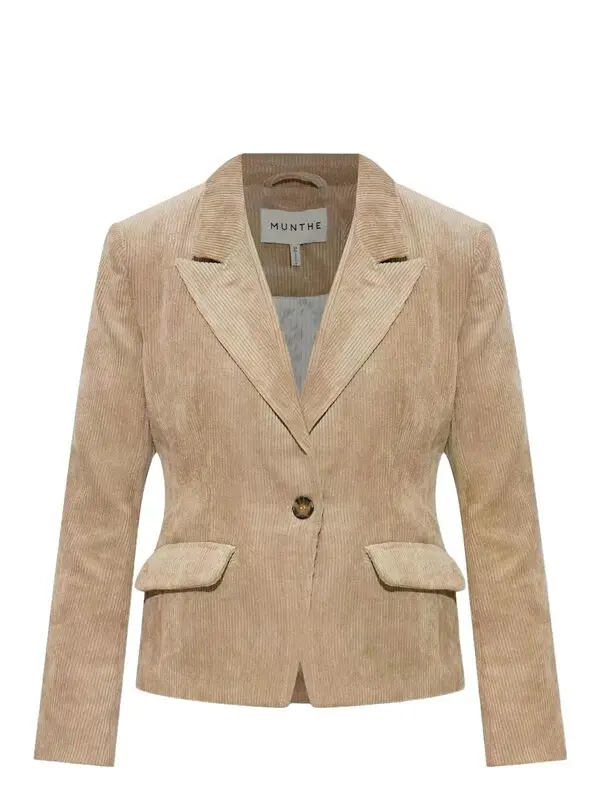 Munthe Corduroy Single-breasted Blazer - Neutrals