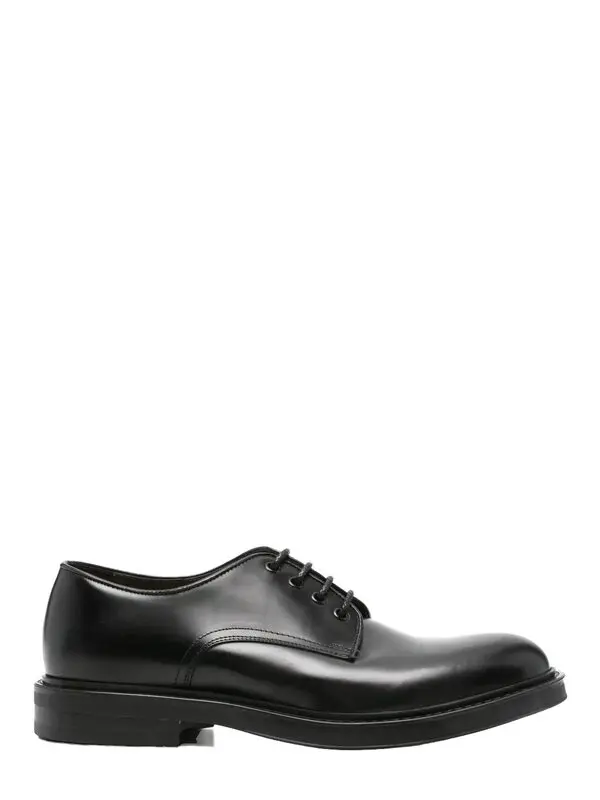 GREEN GEORGE Leather Derby Shoes - Black