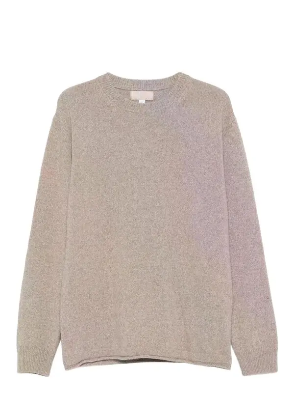120% Lino Round-neck Sweater - Neutrals