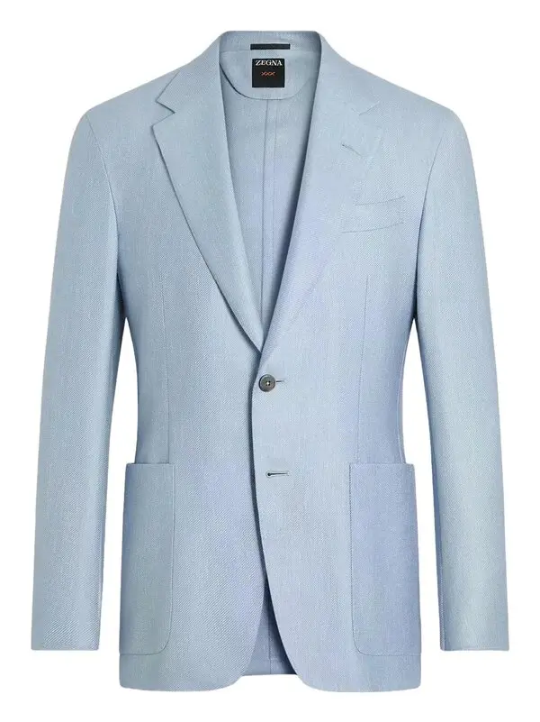 Zegna Single-breasted Blazer - Blue