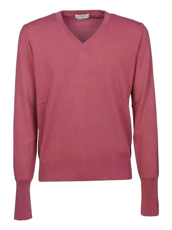 BALLANTYNE V-neck Cashmere Sweater - Red