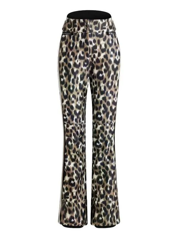Fusalp Leopard-print Side-stripe Ski Trousers - Brown