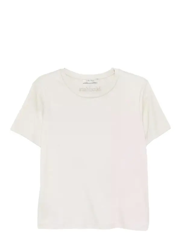 Max Mara Logo-embroidered T-shirt - White