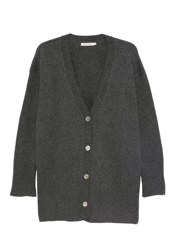 THE NEW SOCIETY V-neck Cashmere Cardigan - Grey