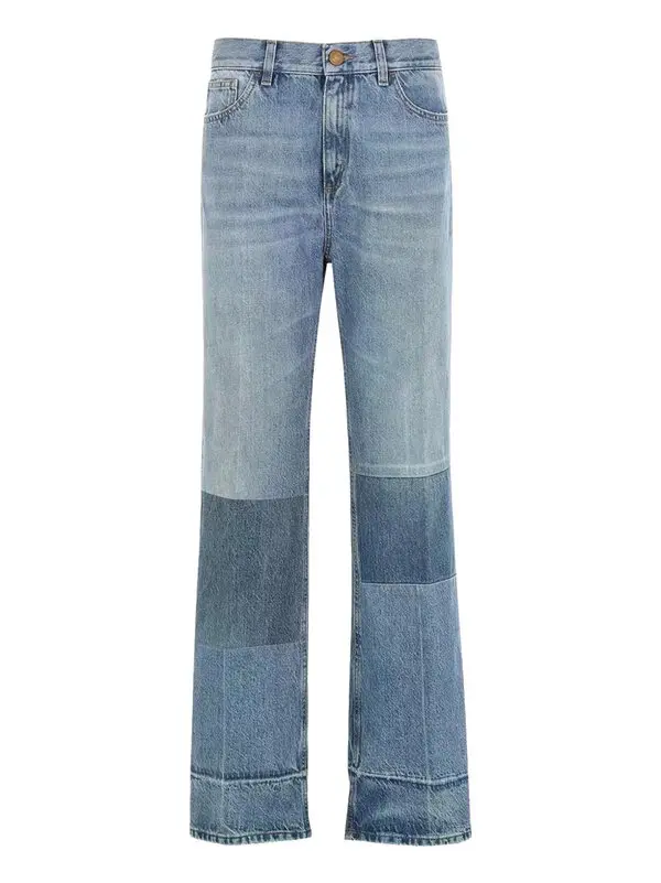 Seafarer Patchwork Straight Leg Jeans - Blue