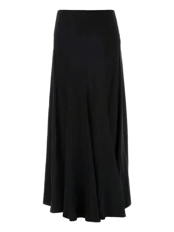 Chloé Satin A-line Skirt - Black