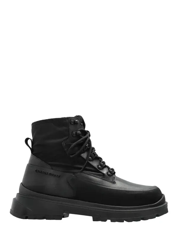 Canada Goose Lace-up Leather Boots - Black