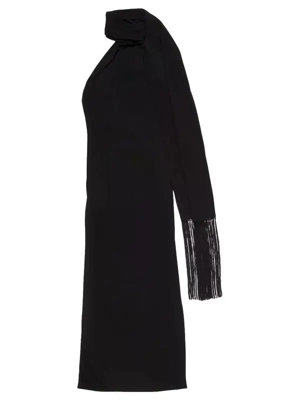 Acne Studios Draped Fringe Dress - Black