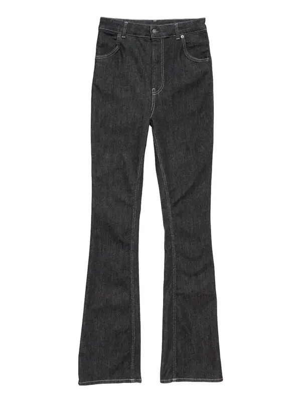 Acne Studios Bow-detail Flared Trousers - Black