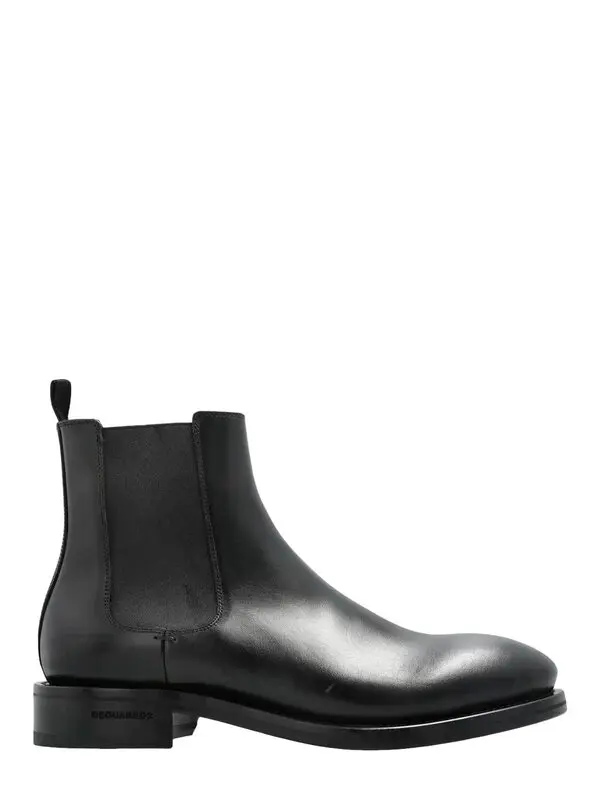 Dsquared2 Leather Chelsea Boots - Black