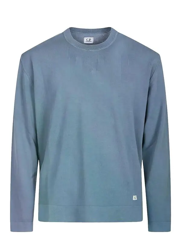 C.P. COMPANY Cotton Crew-neck Jumper - Blue