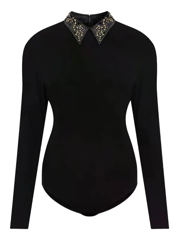 Versace Embellished-collar Bodysuit - Black