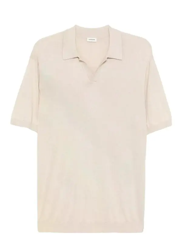 LESTRANGE Knitted Polo Shirt - Neutrals