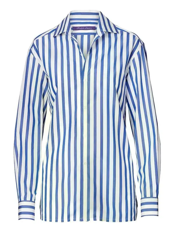 Ralph Lauren Striped Long Sleeve Shirt - White