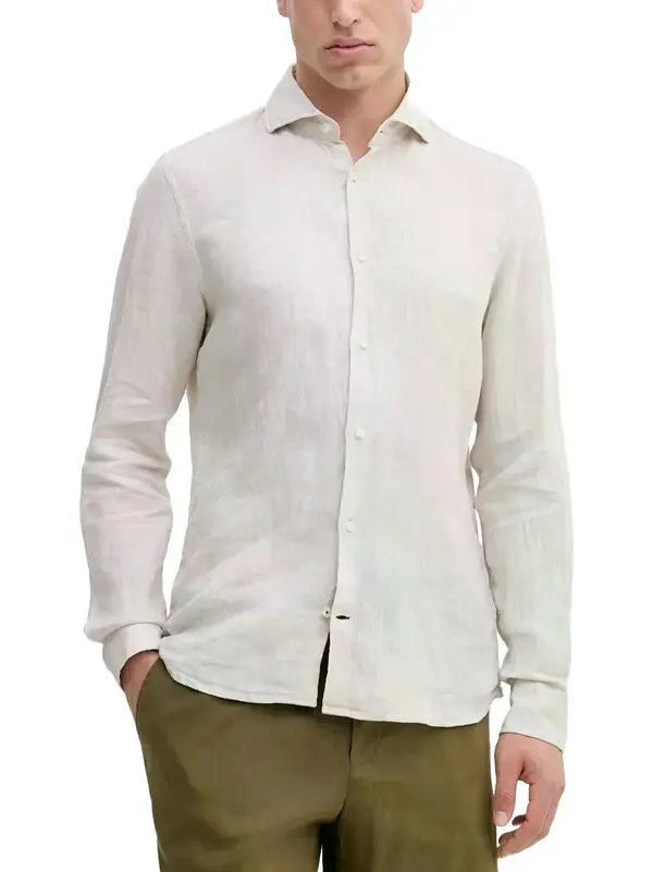 JOOP! Long-sleeve Linen Shirt - White