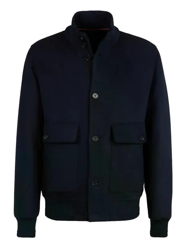 TOD'S Button-up Bomber Jacket - Blue