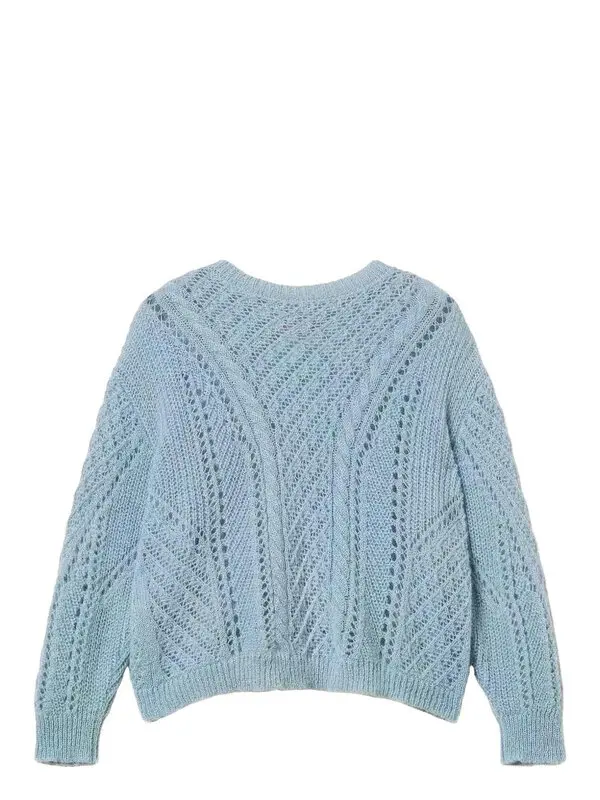 TWINSET Cable-knit Open-work Sweater - Blue