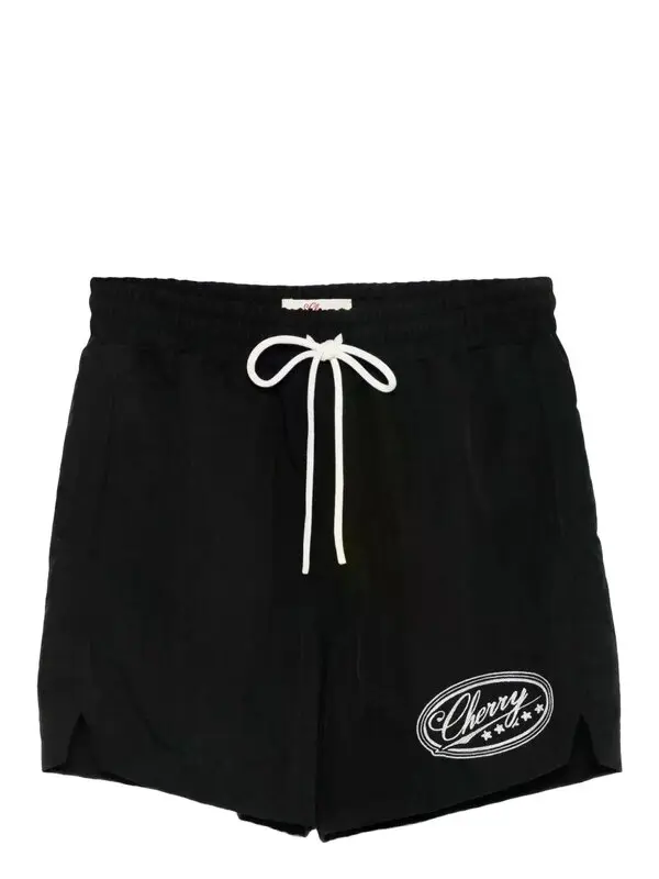 CHERRY LA Five Star Swim Shorts - Black