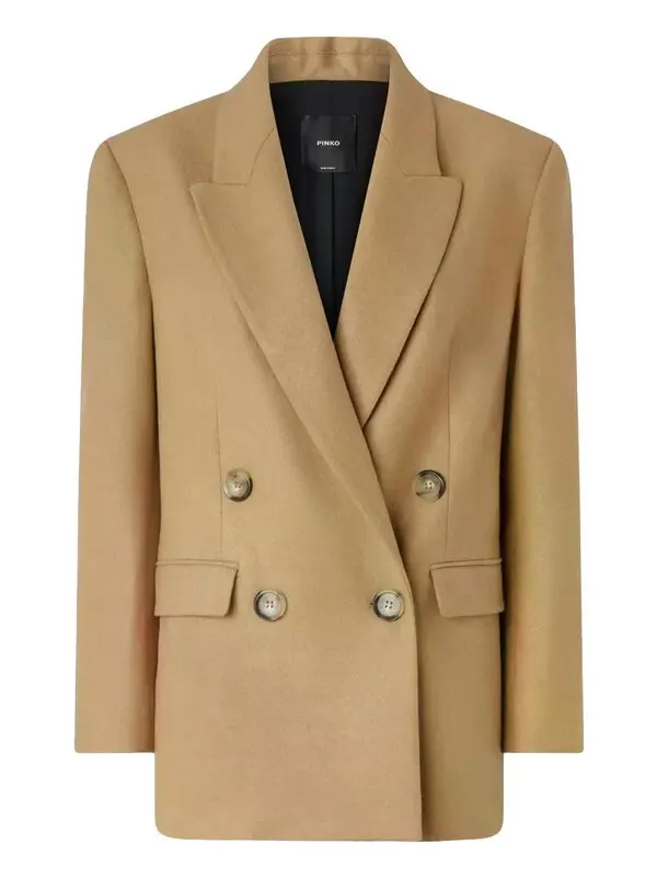 Pinko Double-breasted Blazer - Neutrals