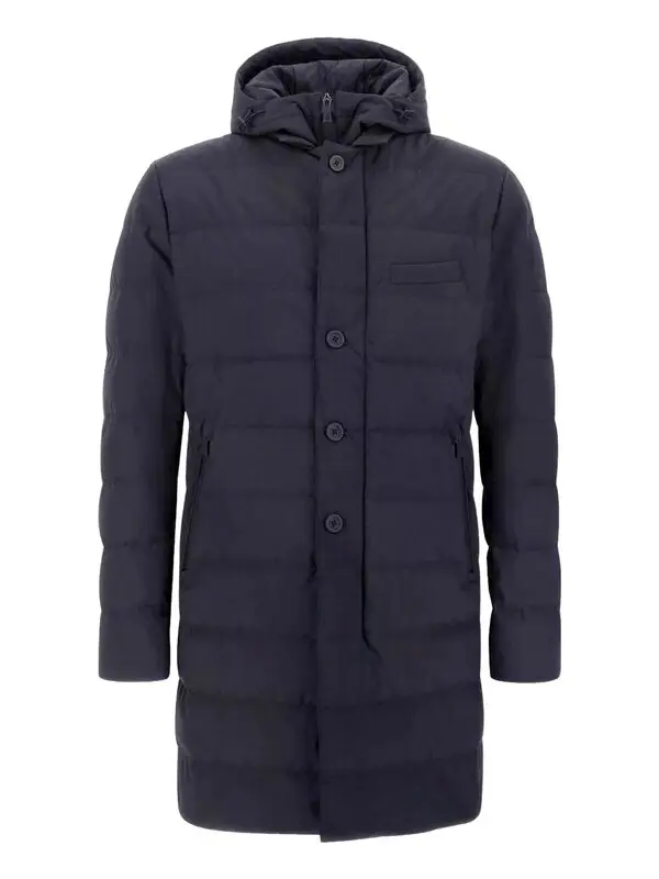 Herno Buttoned Padded Coat - Blue
