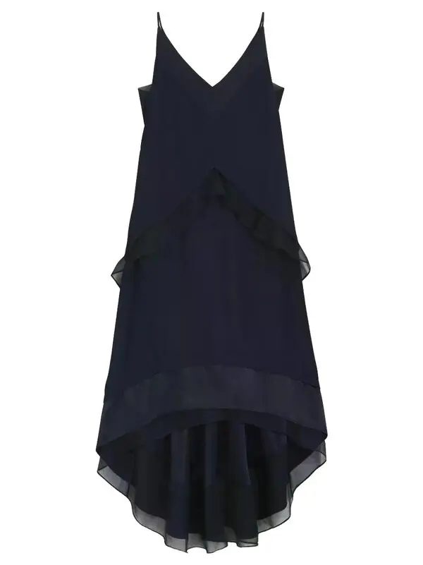 Hugo Boss Layered Ruffled Midi Dress - Blue