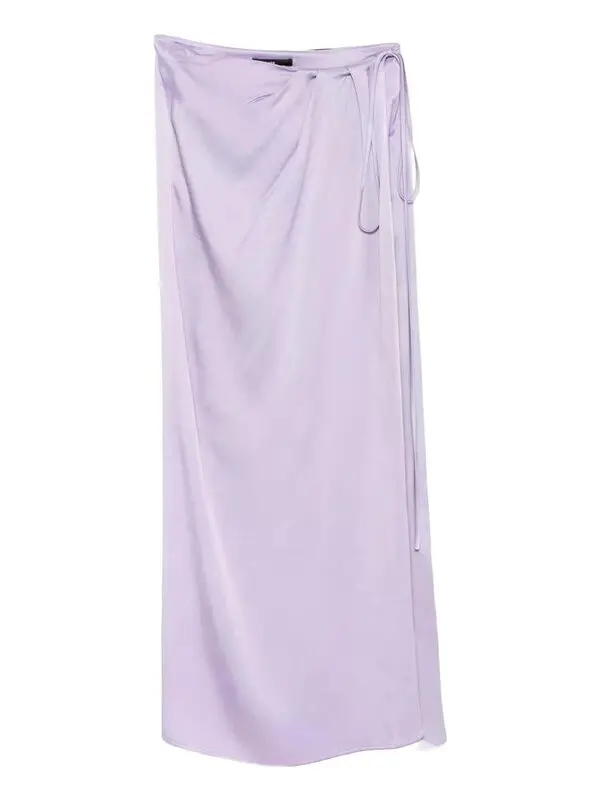 CHB CHRISTIAN BOARO Wrap-tie Maxi Skirt - Purple