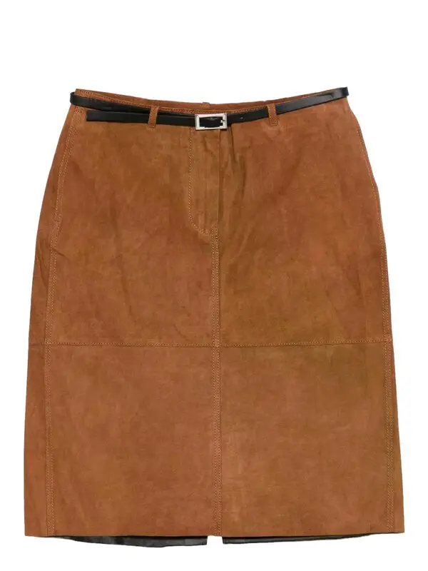 SAMSOE SAMSOE Belted Skirt - Brown