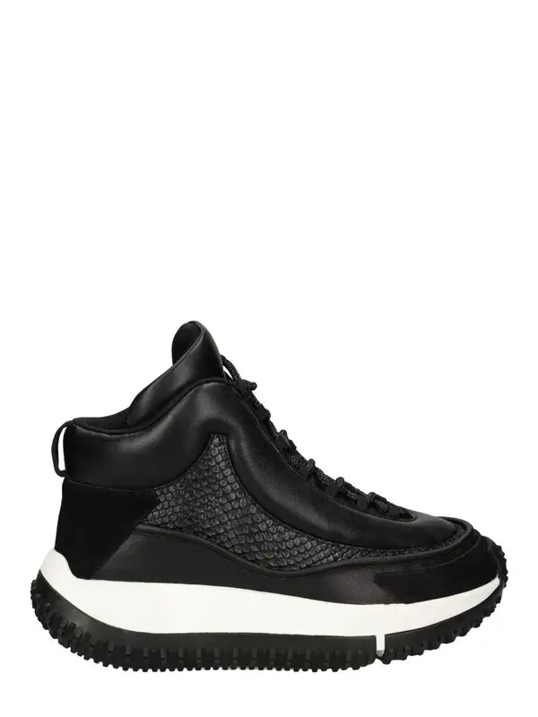 4CCCCEES Snakeskin-panel Leather Sneakers - Black