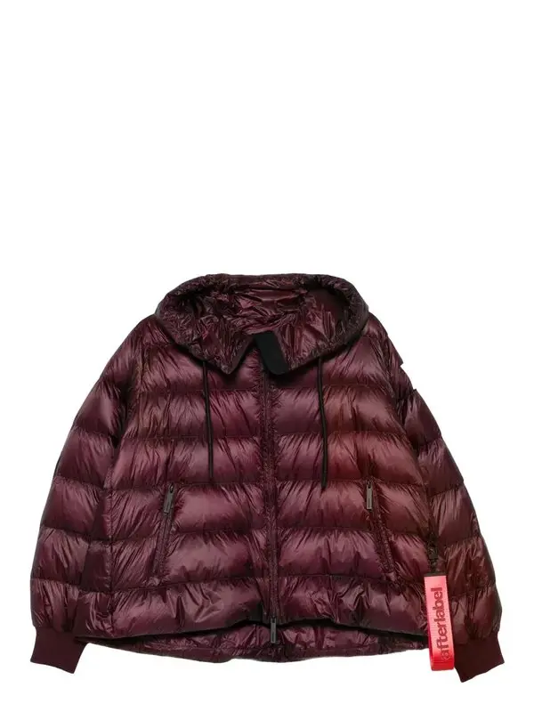 AFTER/LABEL Hooded Quilted Jacket - Red