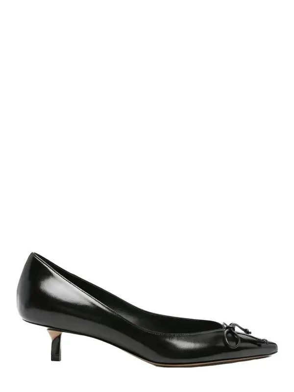 Jacquemus Bow-detail Kitten-heel Pumps - Black