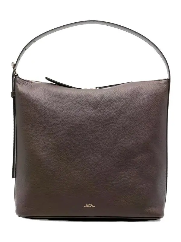 A.p.c. Vera Leather Tote Bag - Brown