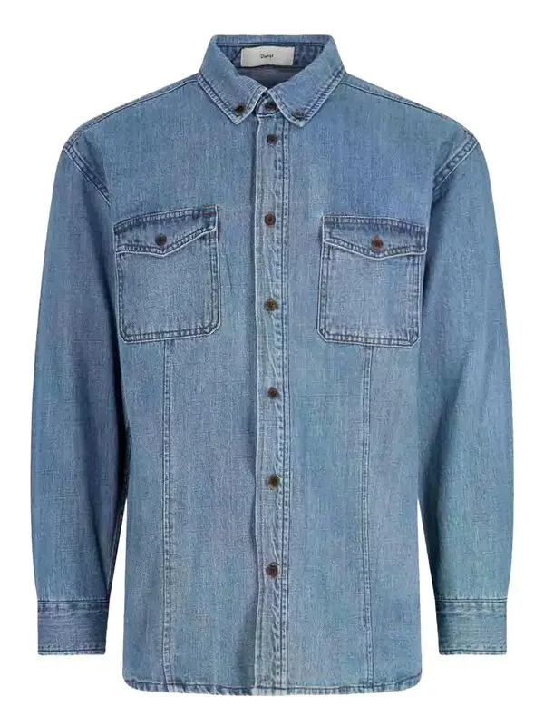 DUNST Double-pocket Denim Shirt - Blue