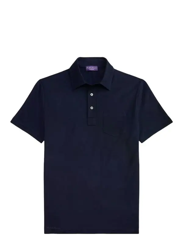 Ralph Lauren Purple Label Short-sleeved Polo Shirt - Blue