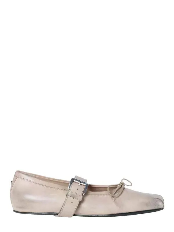 ANN DEMEULEMEESTER Nappa Leather Ballet Flats - Neutrals