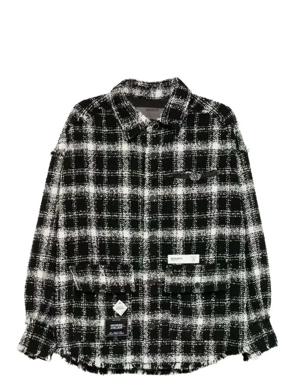 MUSIUM DIV. Checked Shirt Jacket - Black
