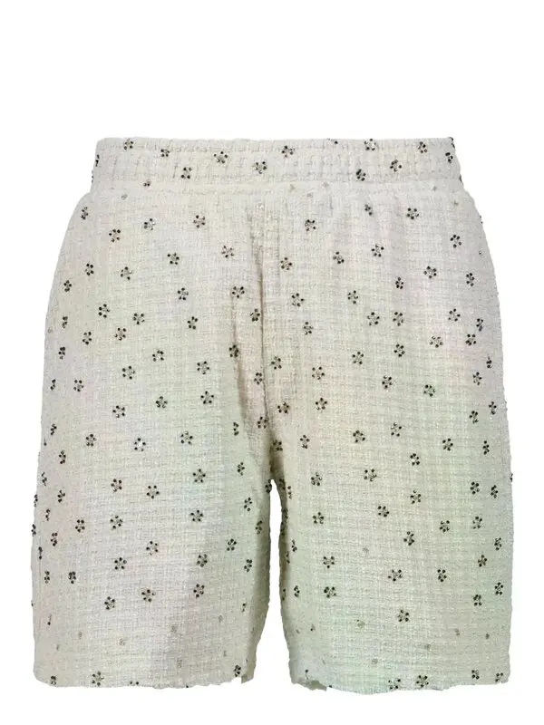HONOR THE GIFT Floral-print Elastic-waistband Shorts - White