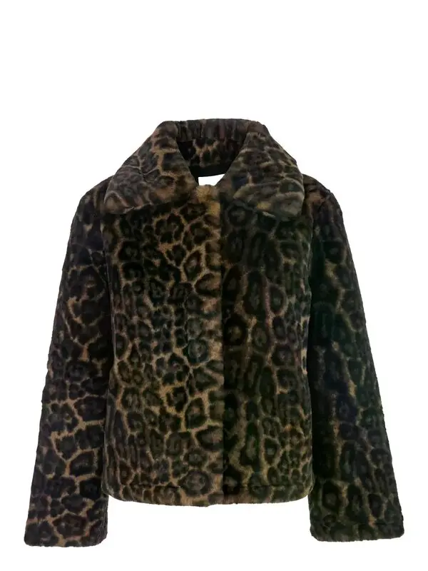 Apparis Elis Leopard Faux-fur Jacket - Brown