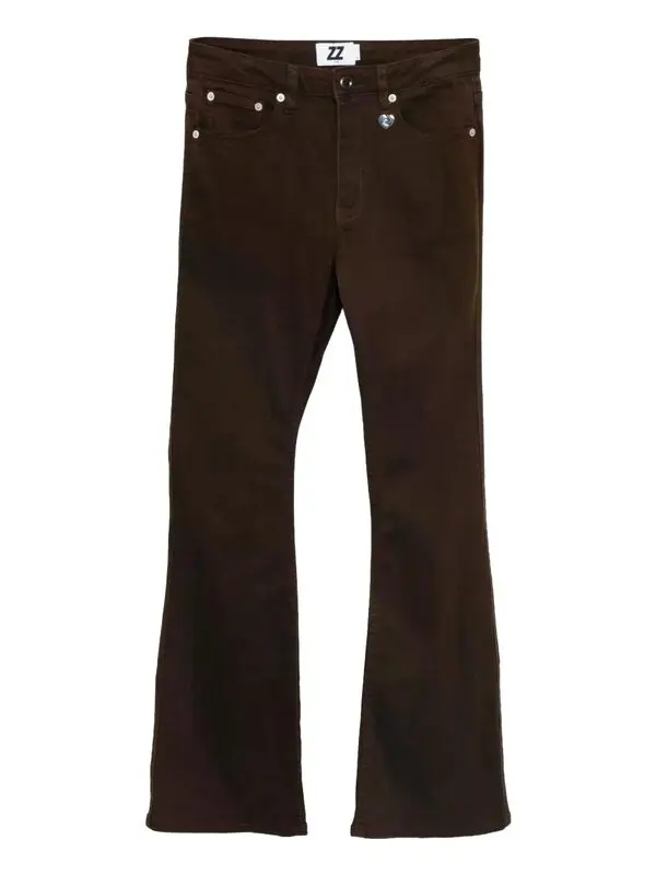 Izzue Heart Patch Jeans - Brown