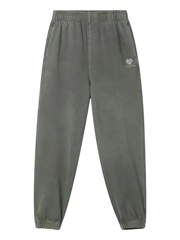 FINGERCROXX Embroidered Detail Track Pants - Grey