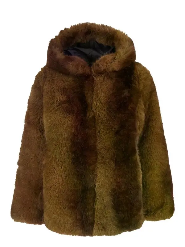 Apparis Katin Faux Fur Hooded Jacket - Brown