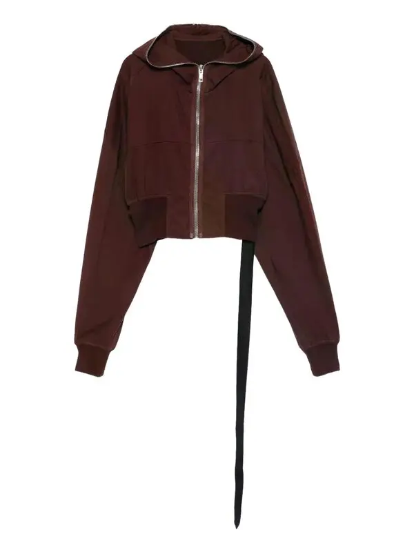 Rick Owens Cropped Hoodie - Red